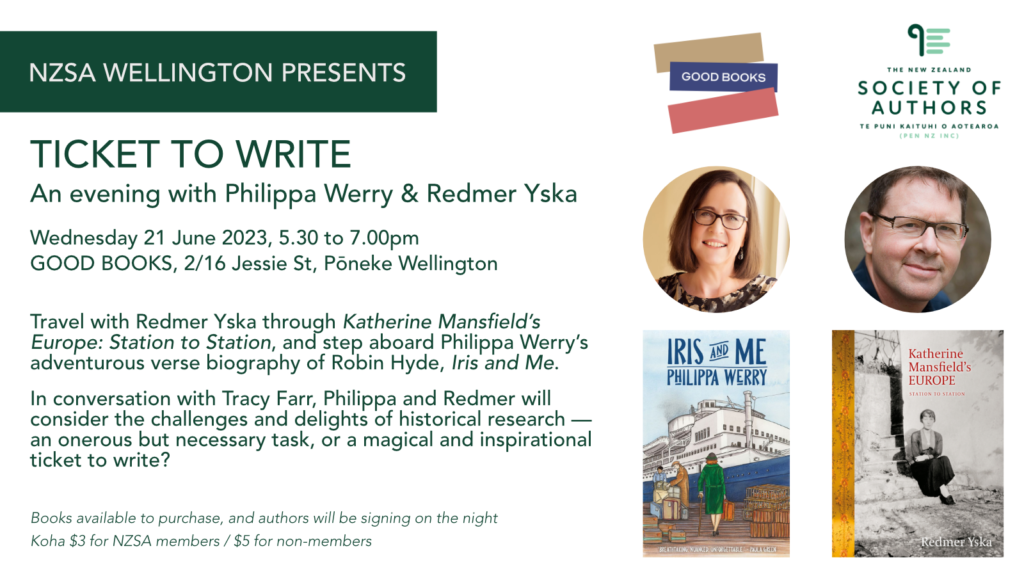 Ticket to Write – An evening with Philippa Werry and Redmer Yska | New ...