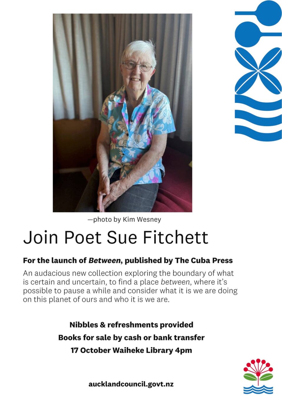 Book Launch: Between by Sue Fitchett | New Zealand Society of Authors ...